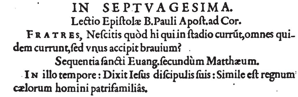 The Importance of Septuagesima and Why It Was Abolished | THAVMA ...