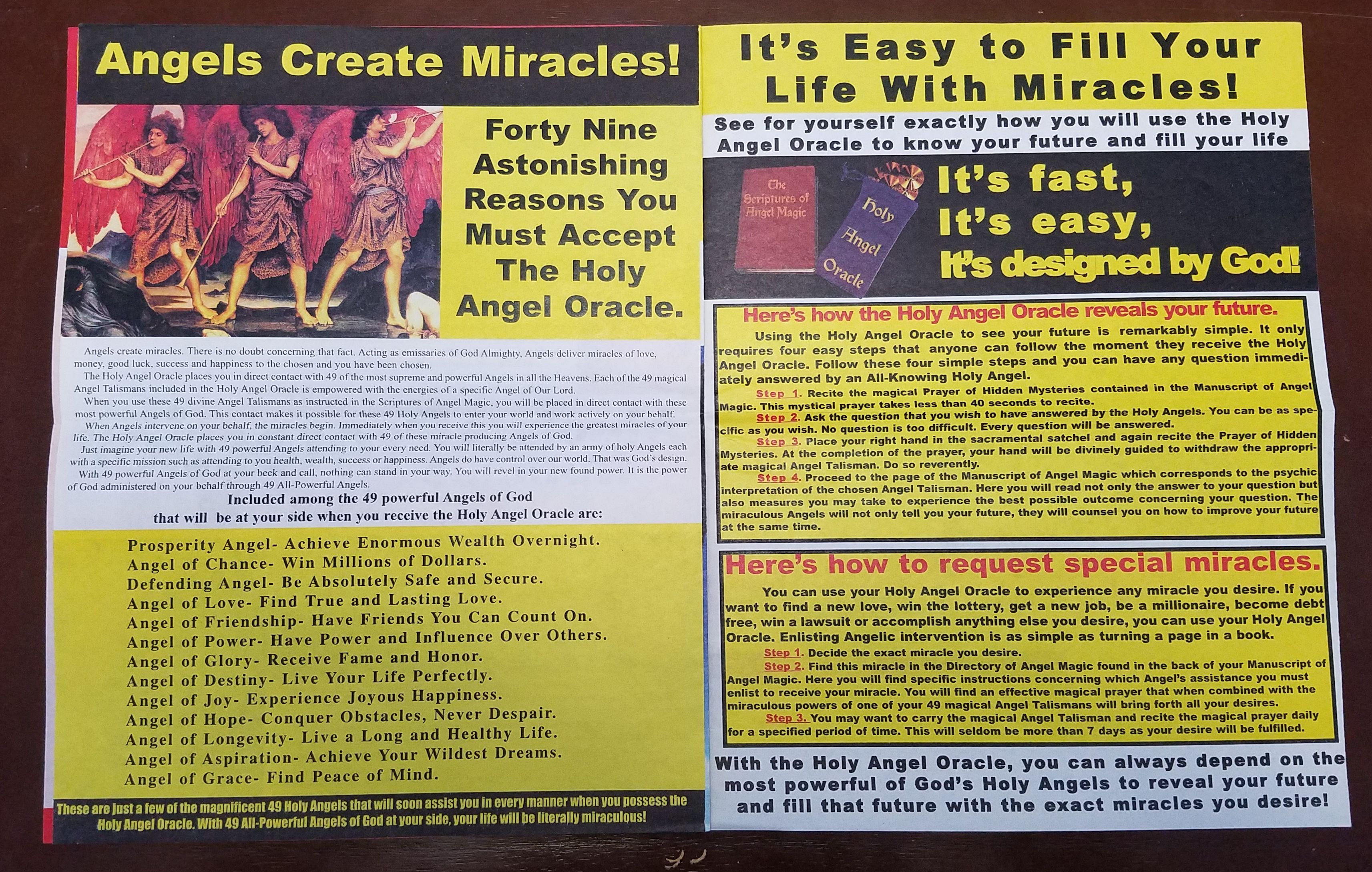 90s Occult Commercials: The Holy Angel Oracle and the Scriptures of ...