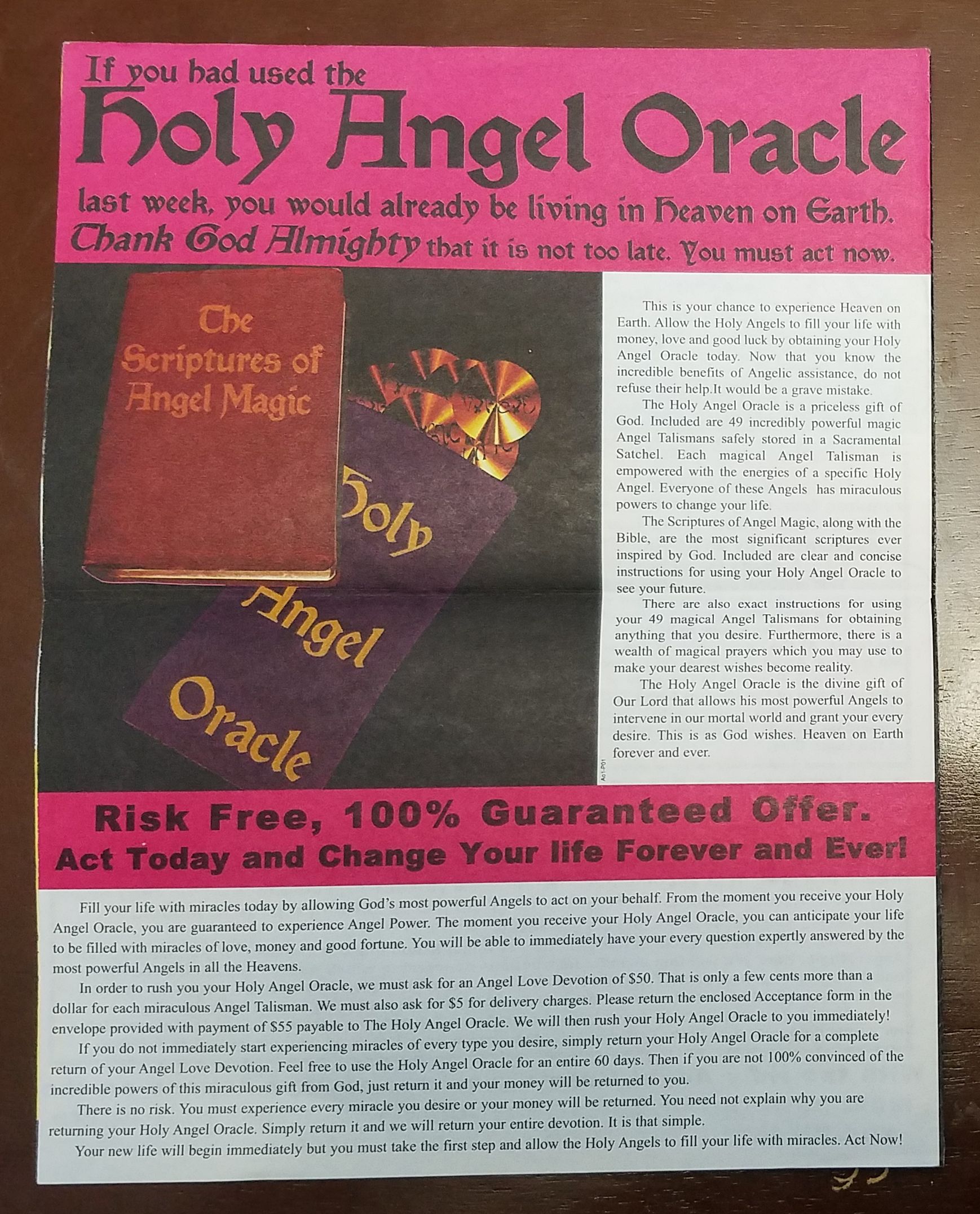 90s Occult Commercials: The Holy Angel Oracle and the Scriptures of ...